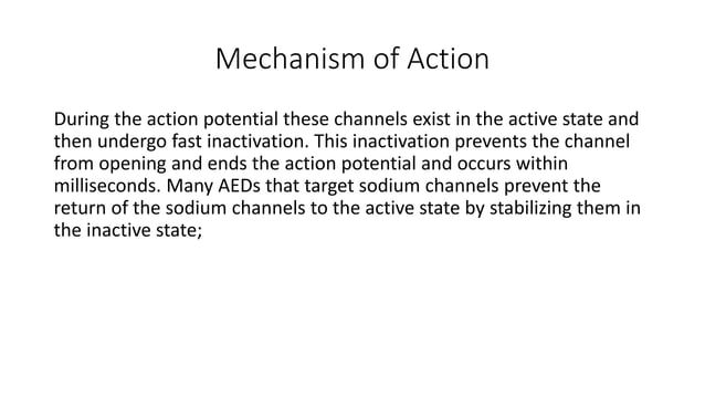 Mechanisms of action and use of blockers of sodium channels | PPTX