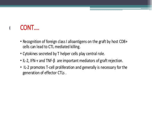 Mechanisms of allograft rejection | PPTX