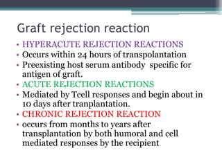 Mechanisms of allograft rejection | PPTX