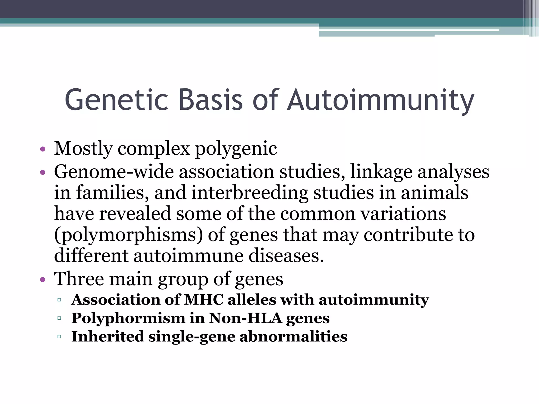 Mechanisms of autoimmunity | PPTX