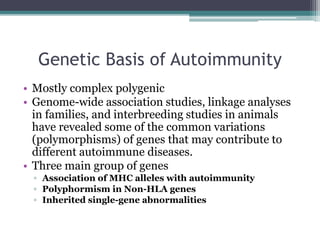 Mechanisms of autoimmunity | PPTX