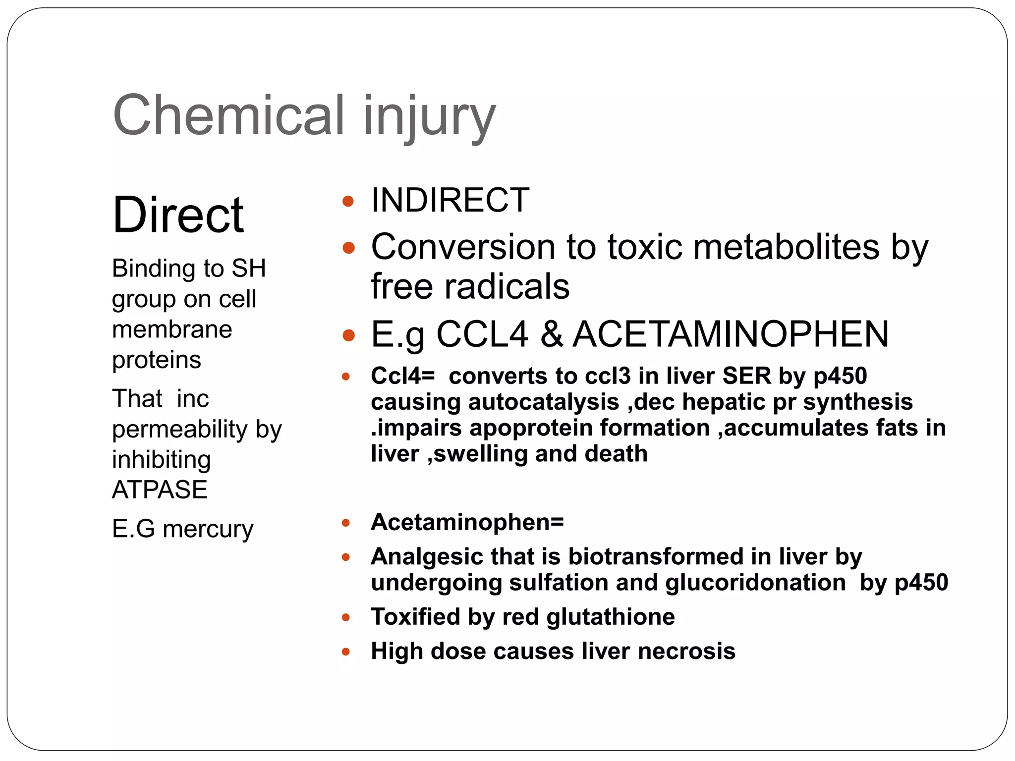 Mechanisms of cellular injuries | PPTX