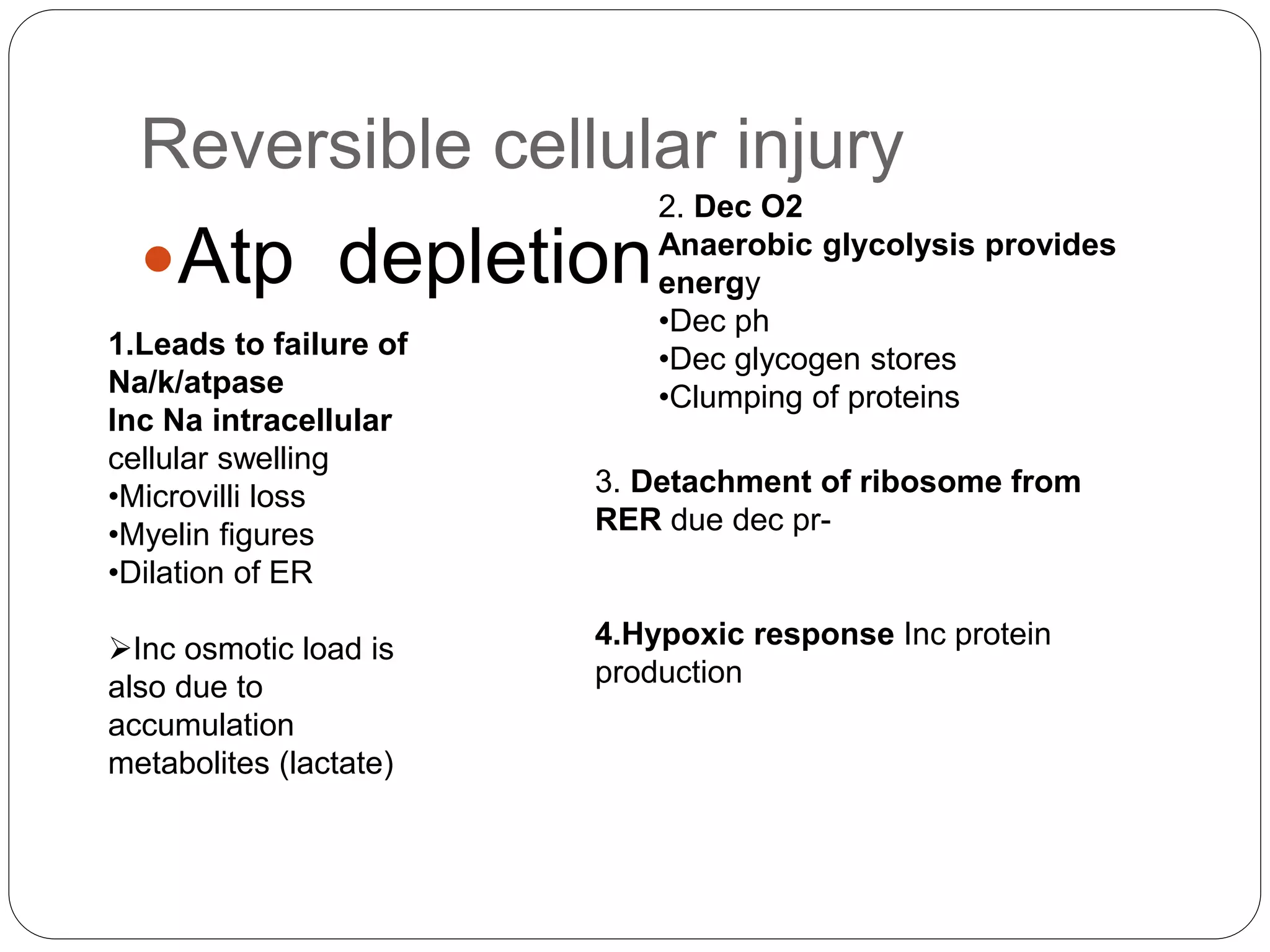 Mechanisms of cellular injuries | PPTX