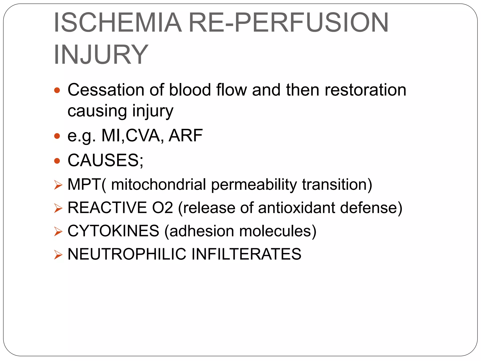 Mechanisms of cellular injuries | PPTX