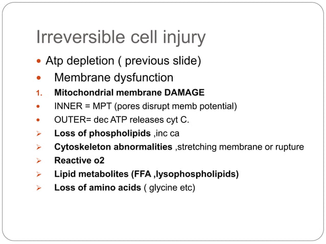 Mechanisms of cellular injuries | PPTX