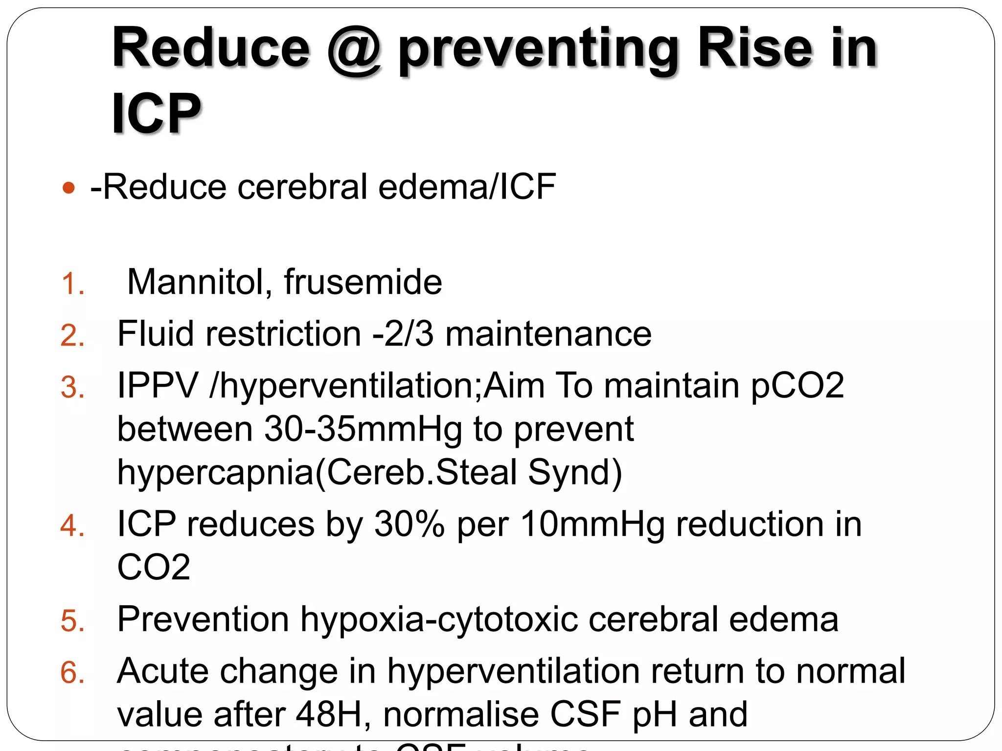 Mechanisms of cerebral injury and cerebral protection | PPTX