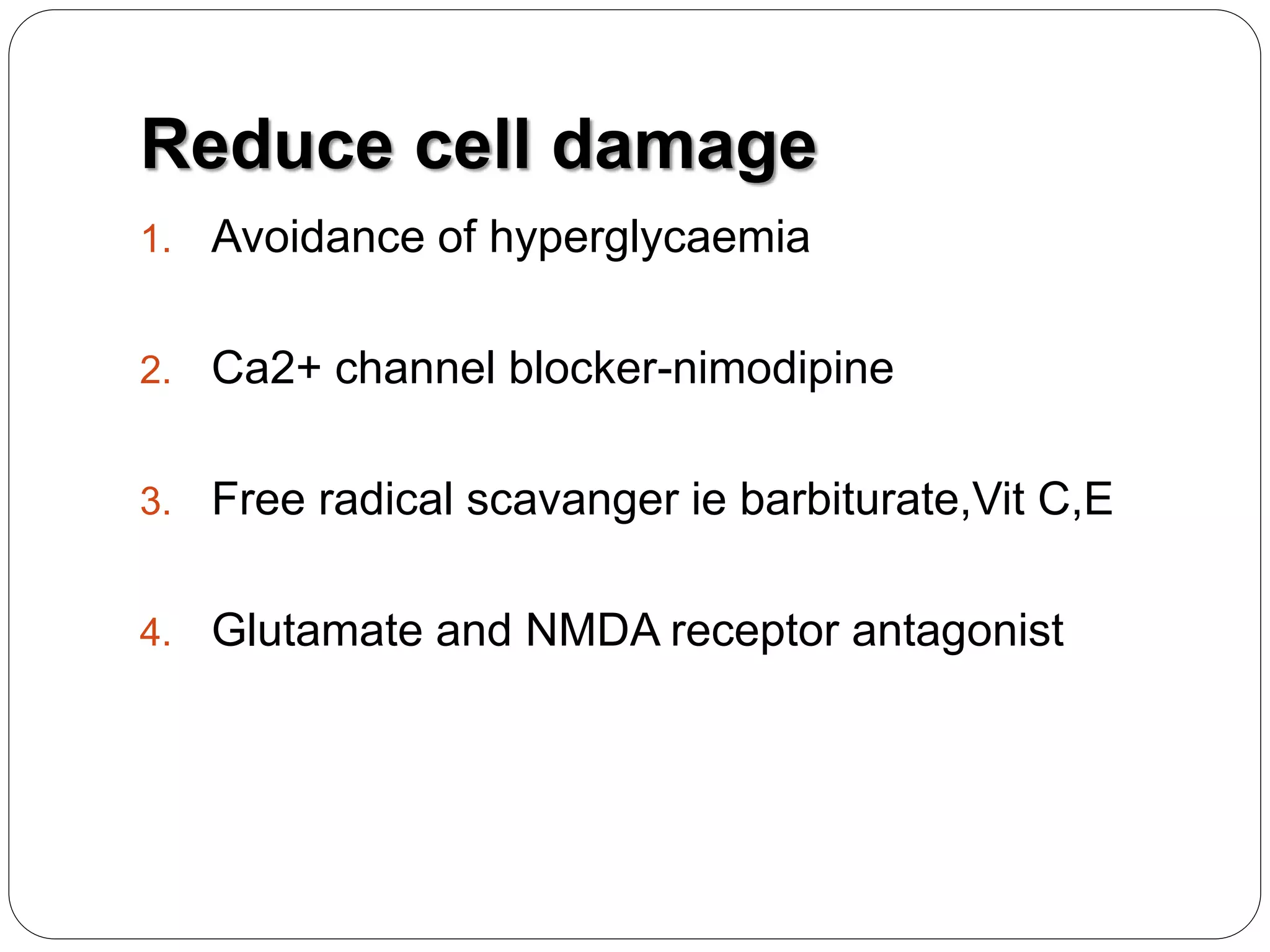 Mechanisms of cerebral injury and cerebral protection | PPTX