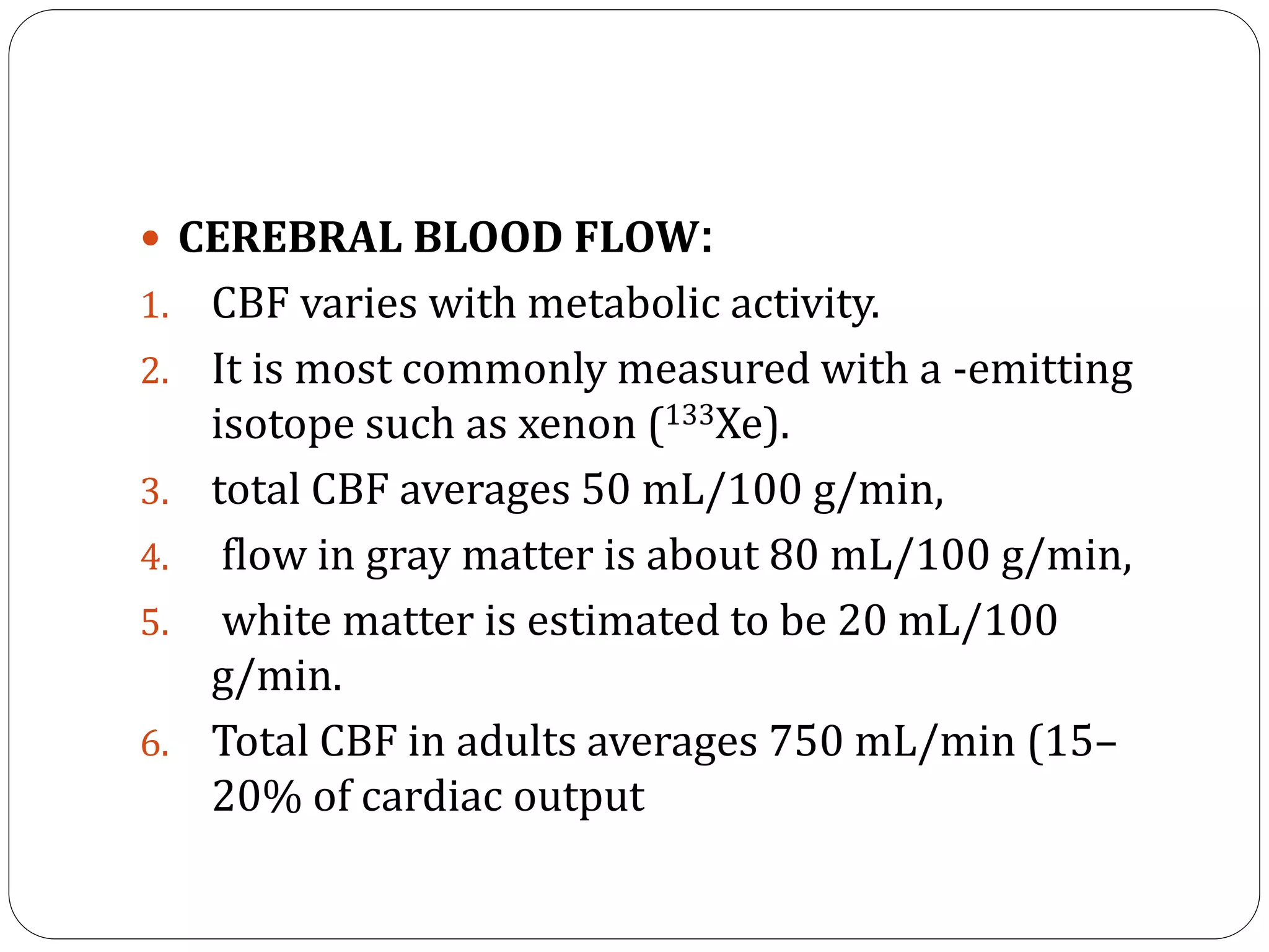 Mechanisms of cerebral injury and cerebral protection | PPTX