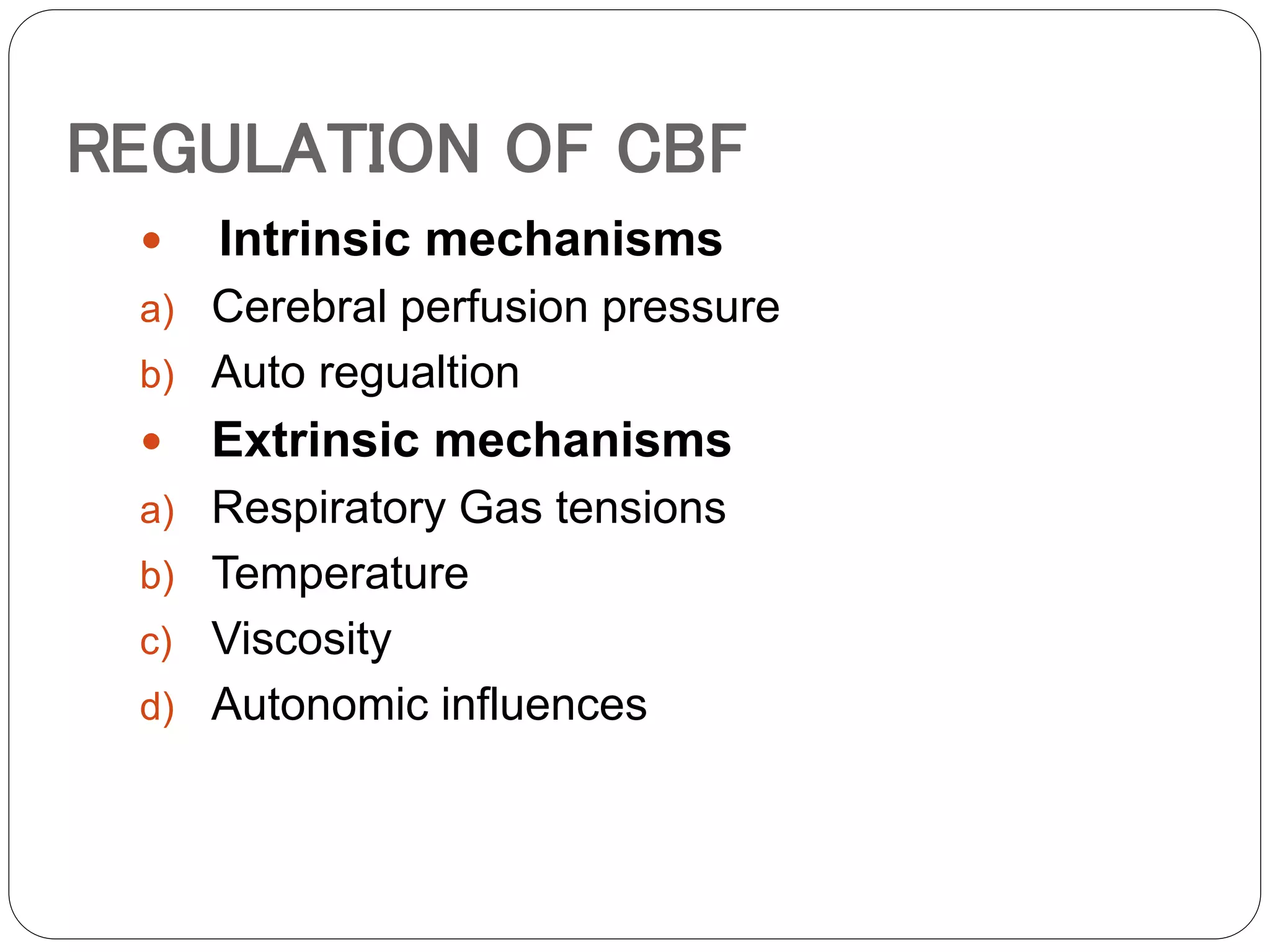 Mechanisms of cerebral injury and cerebral protection | PPTX