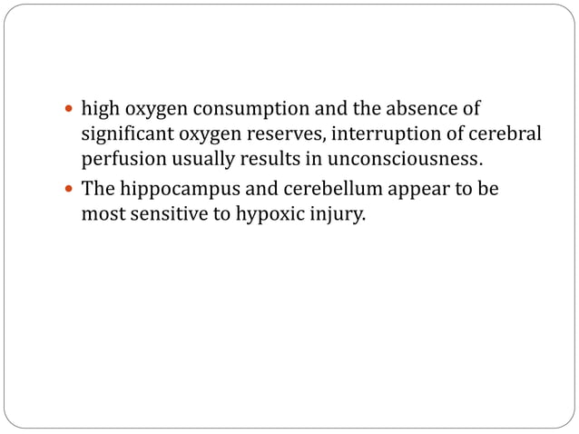 Mechanisms of cerebral injury and cerebral protection | PPTX