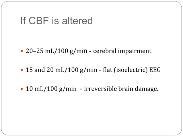 Mechanisms of cerebral injury and cerebral protection | PPTX