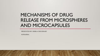 Mechanisms of drug release from microspheres and microcapsules.pptx