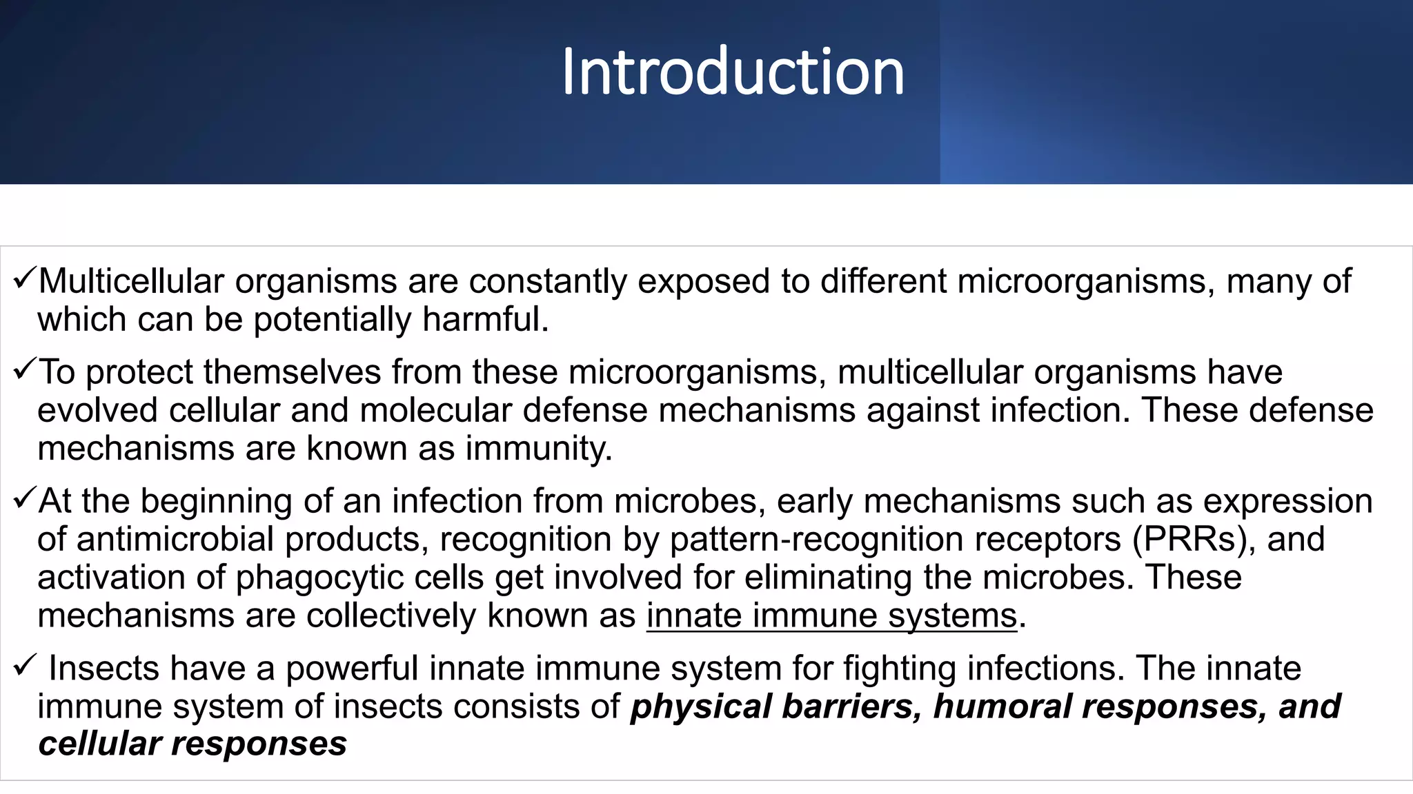 Mechanisms of innate immunity in invertebrates (hemocytes) | PPTX