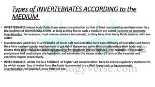 Mechanisms of Osmoregulation in Freshwater and Marine Invertebrates ...