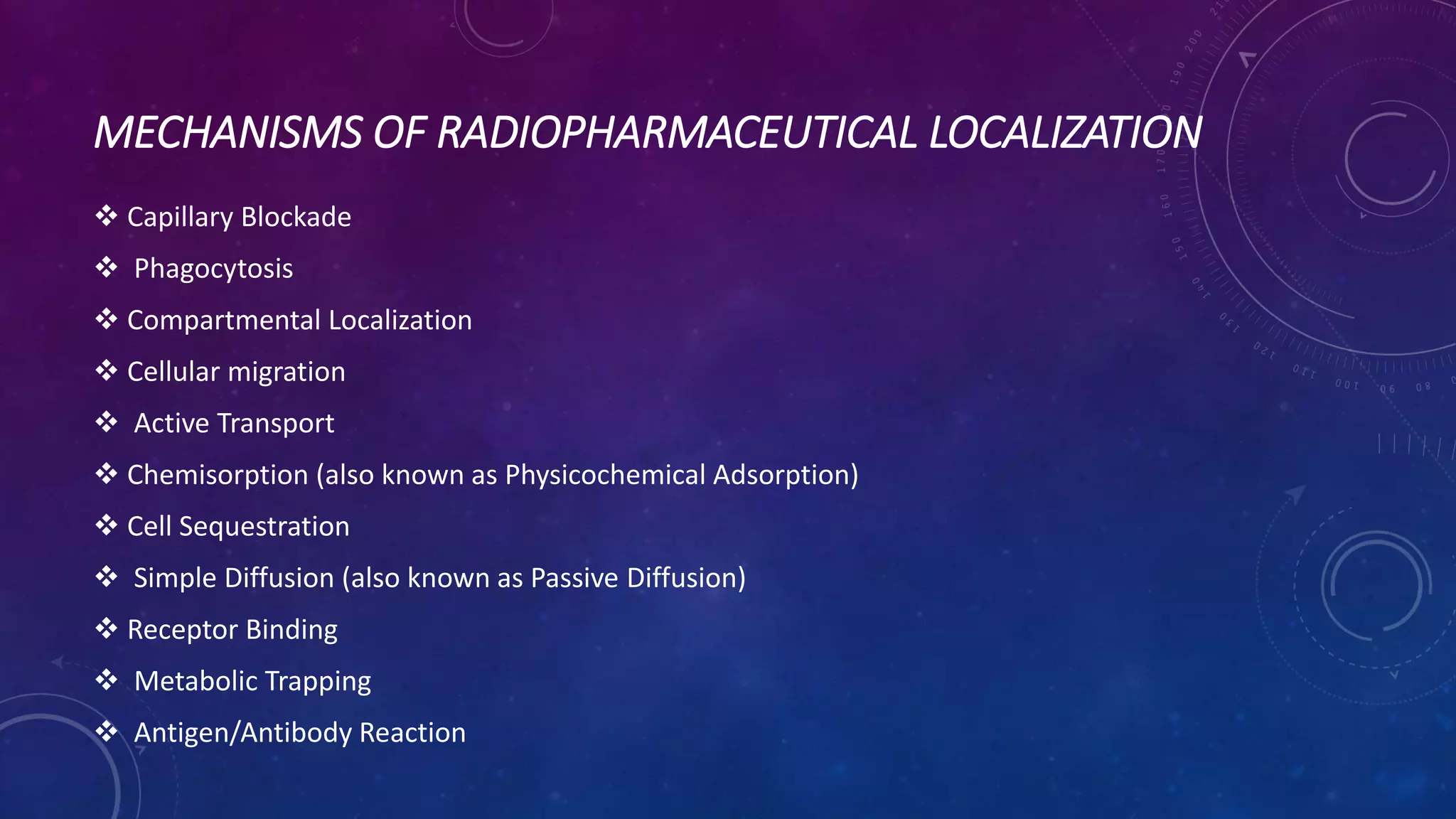 Mechanisms of radiopharmaceutical localization | PPTX