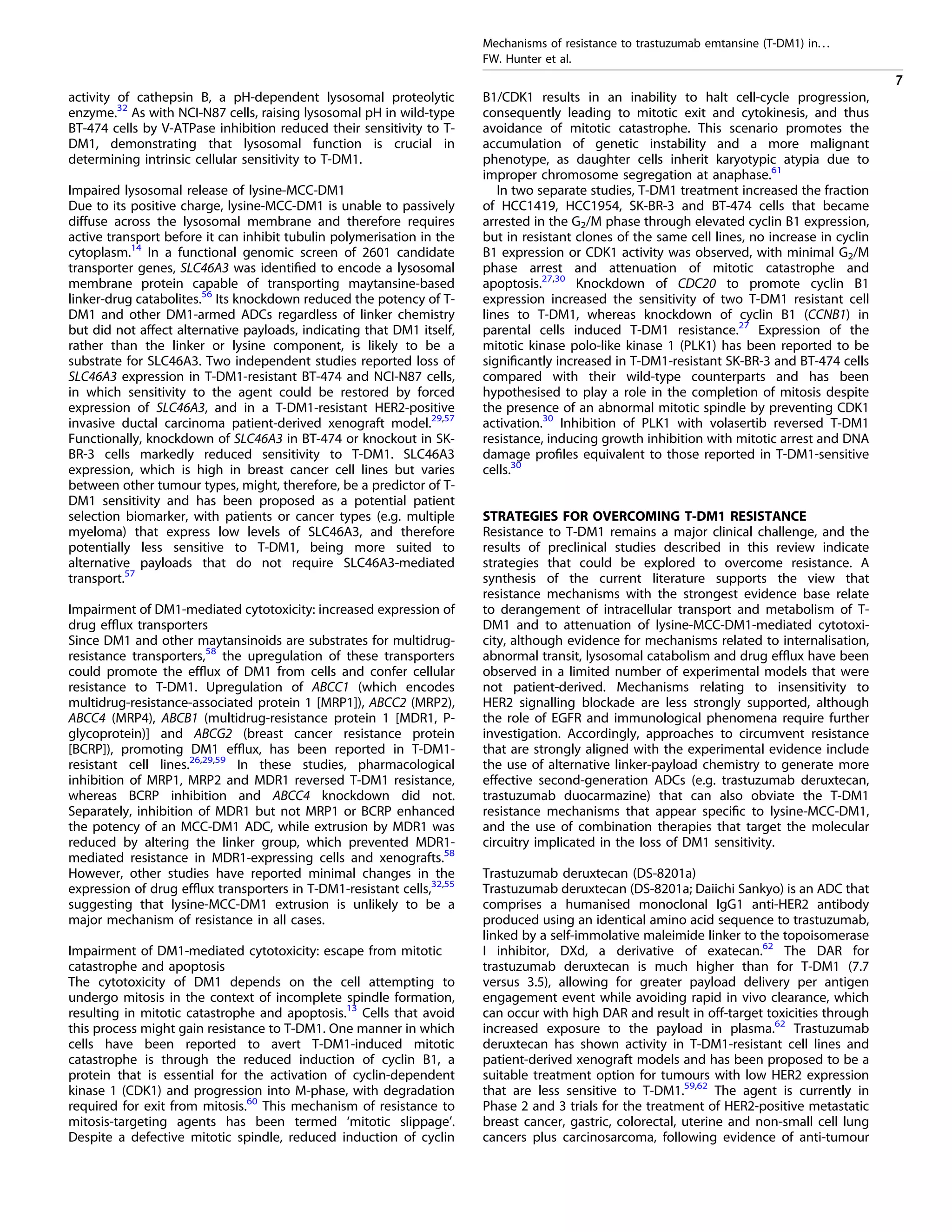 Mechanisms of resistance to trastuzumab emtansine (t dm1) in her2 ...