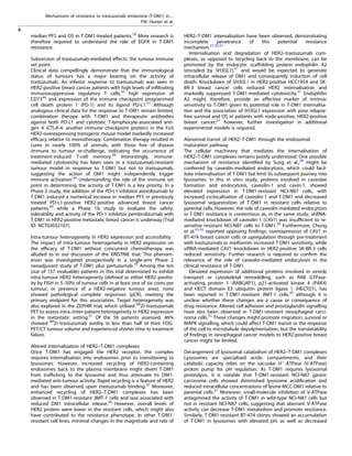 Mechanisms of resistance to trastuzumab emtansine (t dm1) in her2 ...