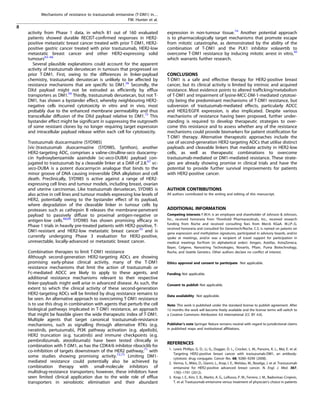 Mechanisms of resistance to trastuzumab emtansine (t dm1) in her2 ...