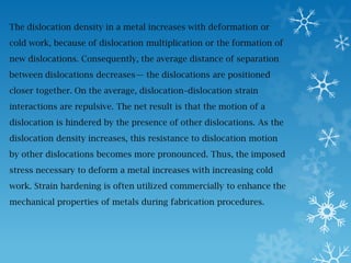 Mechanisms of strengthening in metals | PPTX | Chemistry | Science