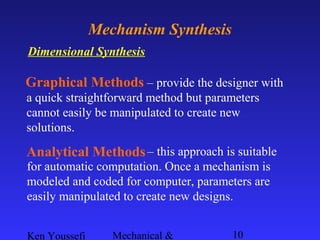 Mechanism synthesis, graphical | PPT