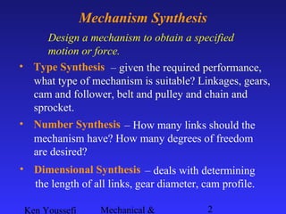 Mechanism synthesis, graphical | PPT