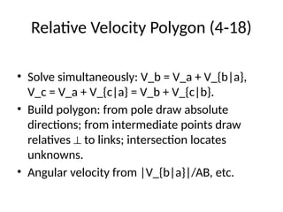 Mechanism Vectors Doughtie Elements of Mechanism | PPTX