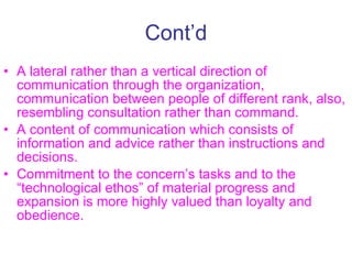 Mechanistic vs organic organisation | PPT