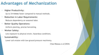 Mechanization of tools in Silviculture crops | PPTX
