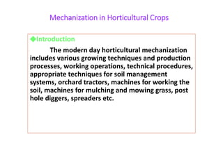 'MECHANIZATION IN HORTICULTURE CROPS''.pptx