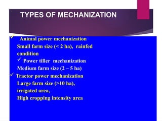 Mechanization and its importance in Agriculture | PPT
