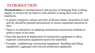 Mechanized construction | PPTX