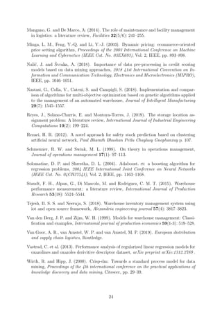 Thesis - Mechanizing optimization of warehouses by implementation of machine learning ...