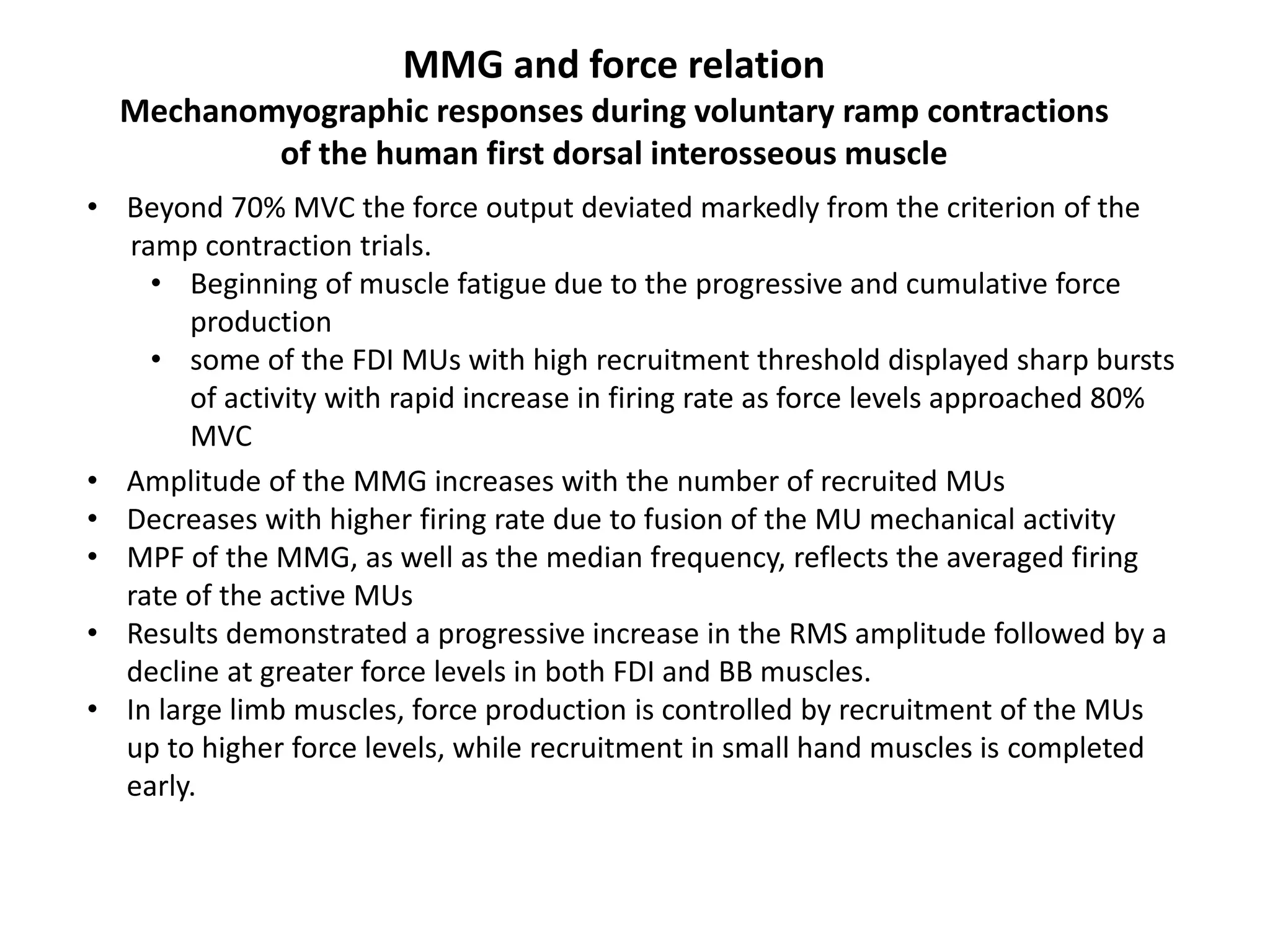 Mechanomyogram chandra sen vikram | PDF
