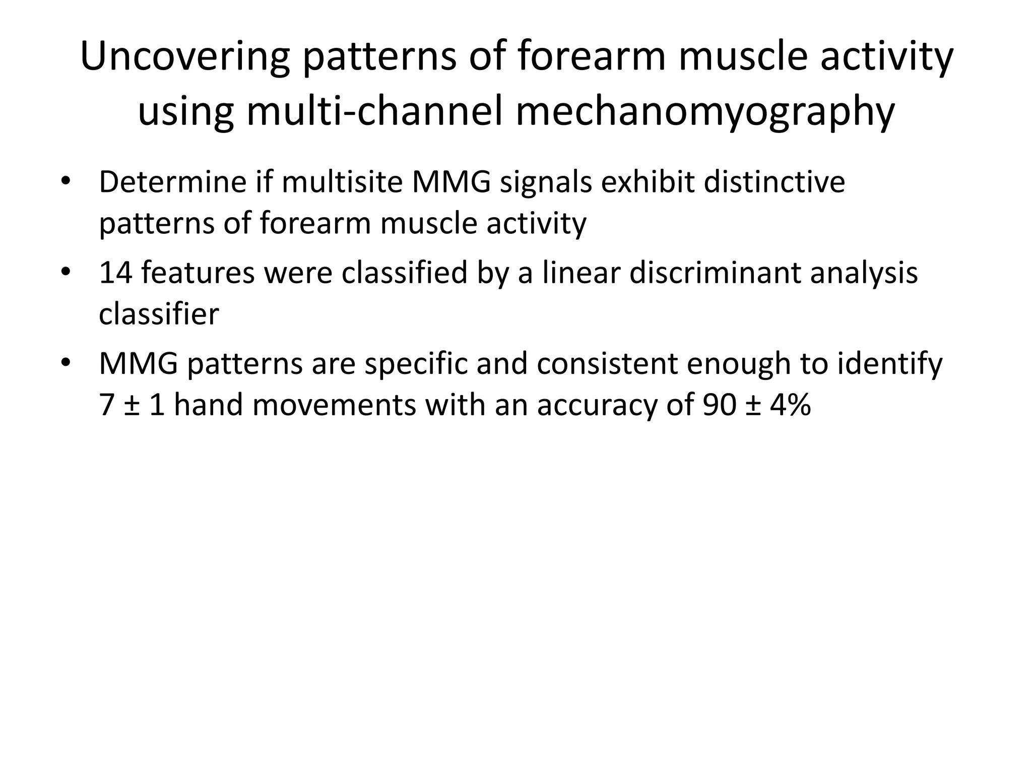Mechanomyogram chandra sen vikram | PDF