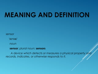 sensors (It`s type) | PPT