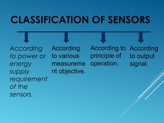sensors (It`s type) | PPT