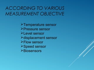 sensors (It`s type) | PPT