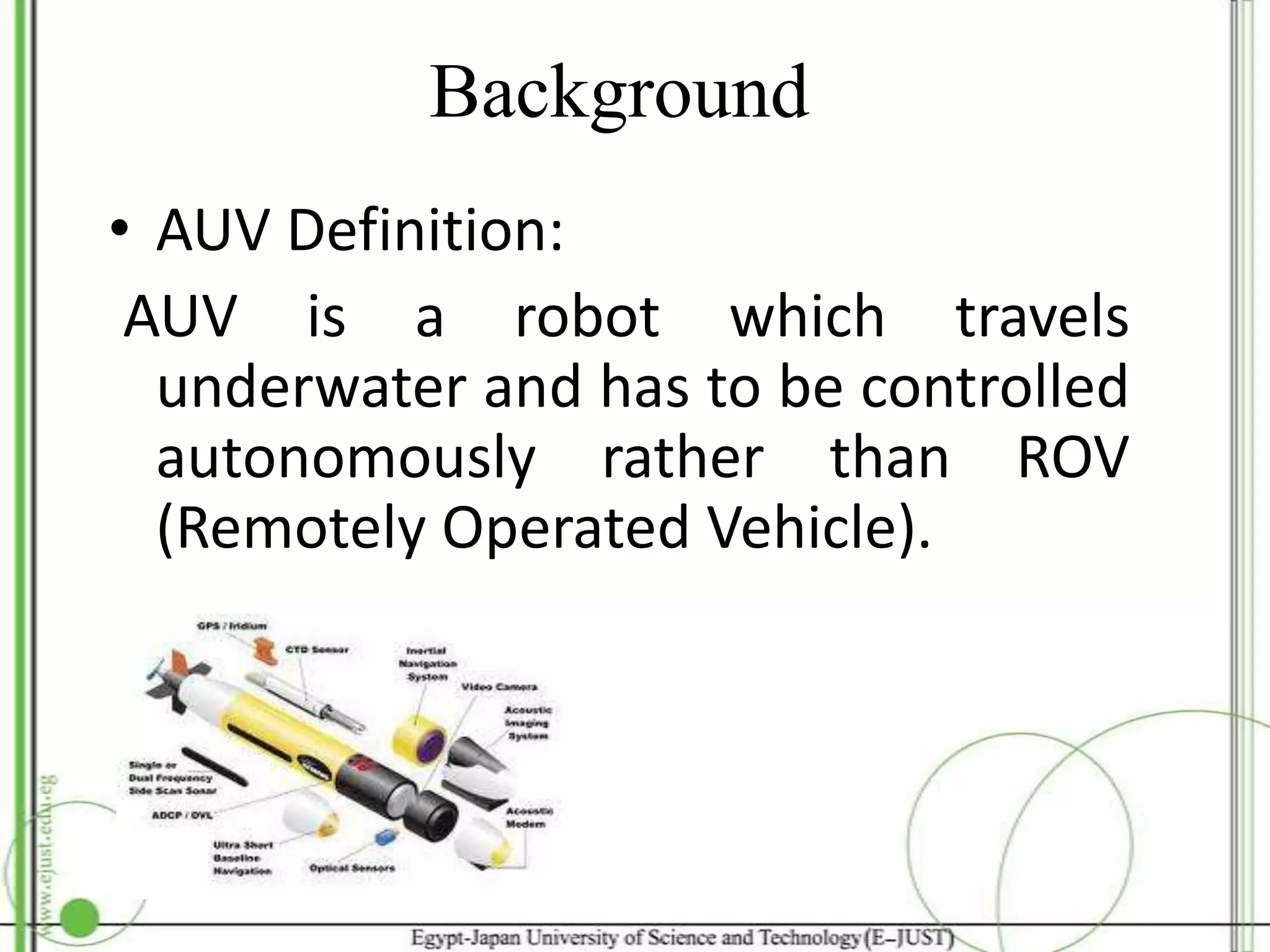 Autonomous Underwater Vehicle (AUV) | PPTX