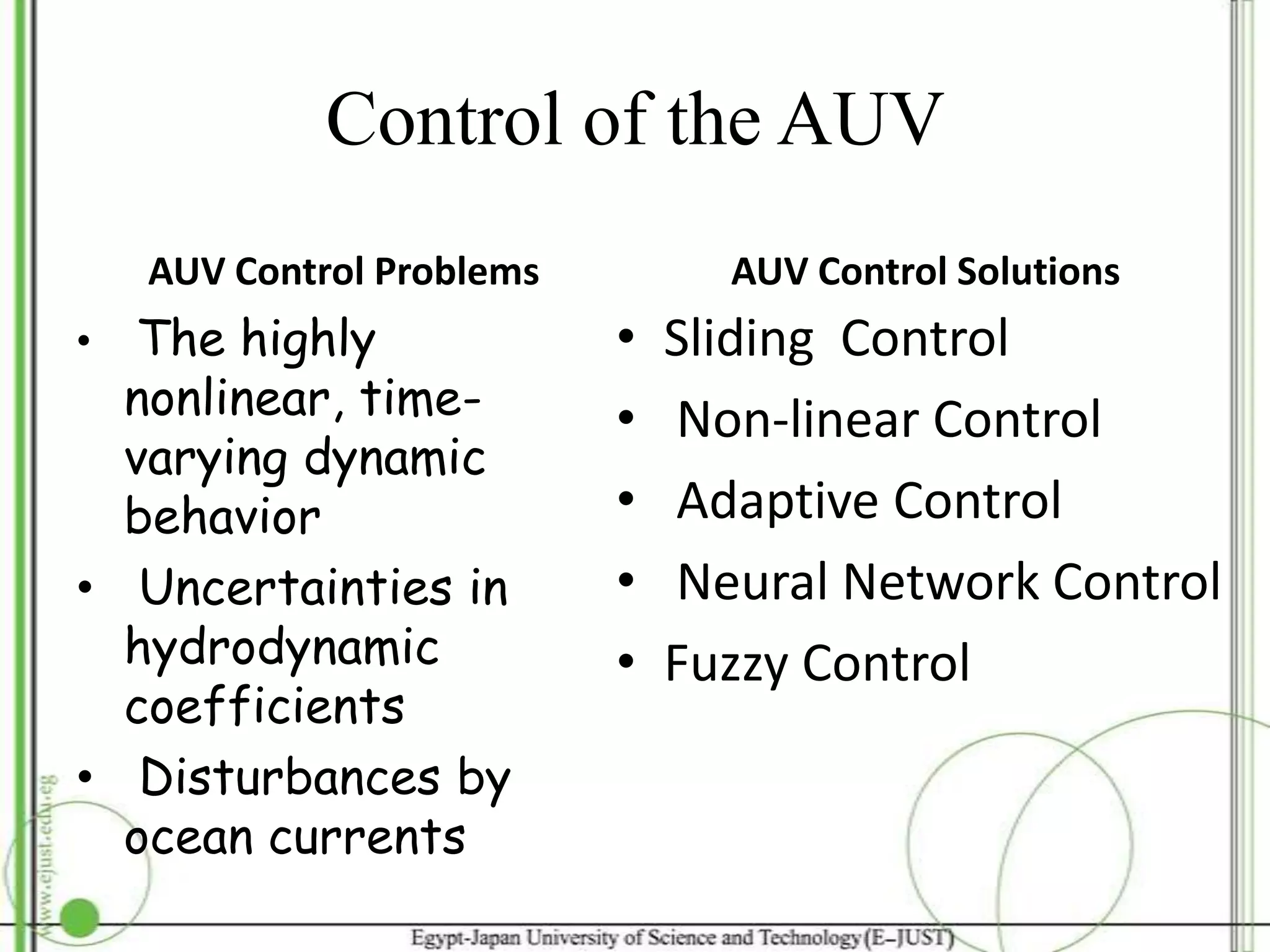 Autonomous Underwater Vehicle (AUV) | PPTX
