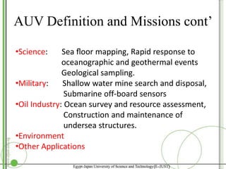 Autonomous Underwater Vehicle (AUV) | PPTX