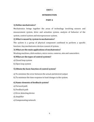 Mechatronics study material-Question Bank.pdf