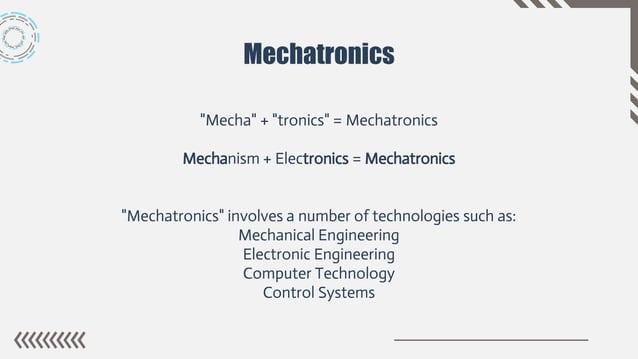 Fundamentals of Mechatronics and its Applications | PPT