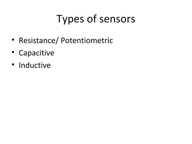 Mechatronics sensors1.1 | PPT | Computer Peripherals | Computing