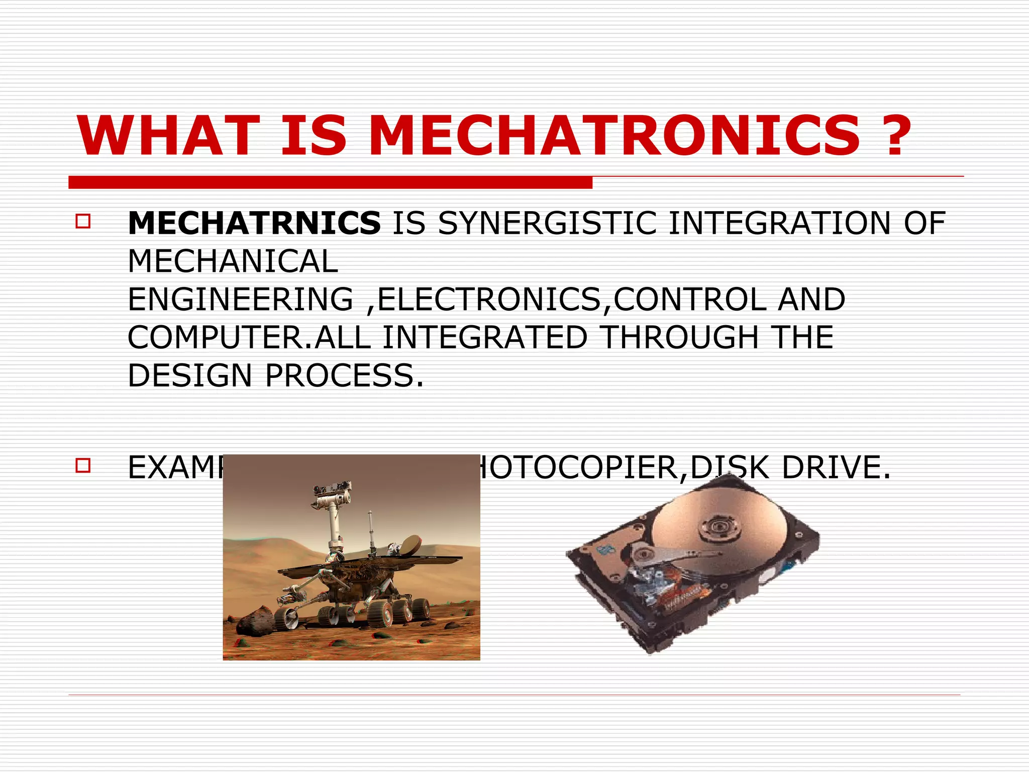 Mechatronics An Introduction | PPT