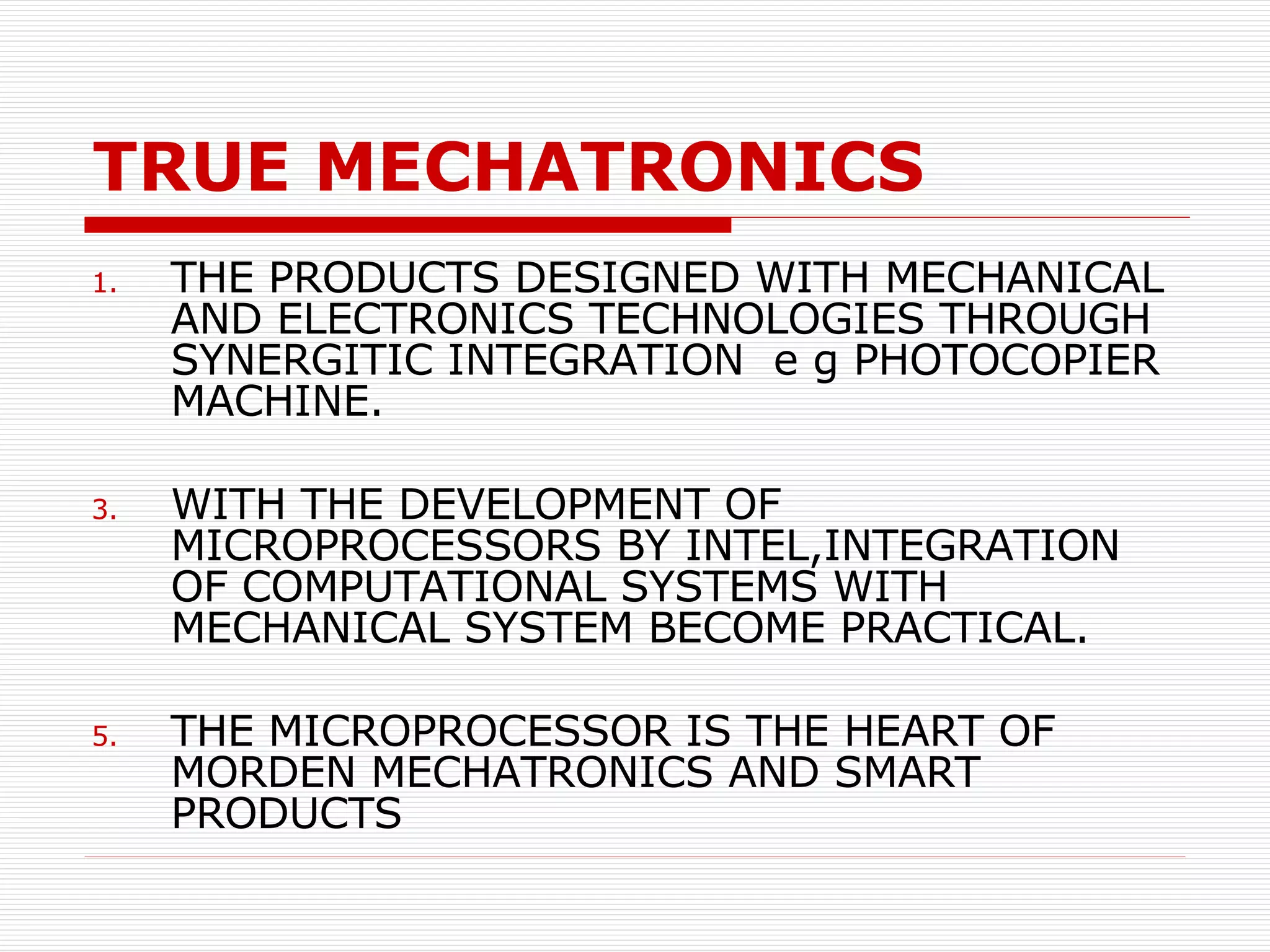 Mechatronics An Introduction | PPT