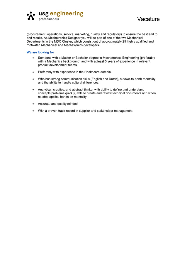 Mechatronics designer philips healthcare | PDF