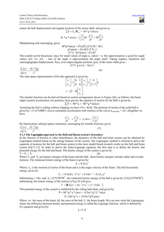 Mechatronics design of ball and beam system education and research | PDF