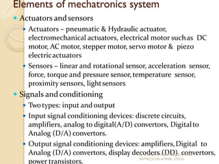 ME8791-Mechatronics introduction,systems and emerging areas | PDF