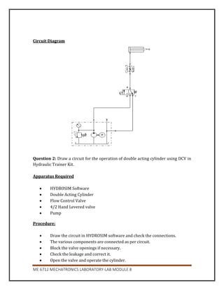 Mechatronics lab | PDF