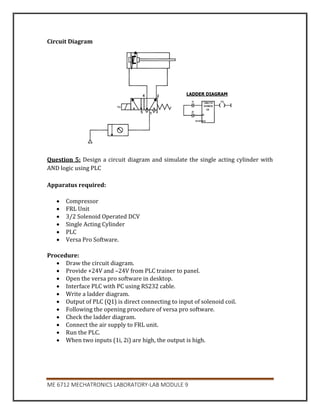 Mechatronics lab | PDF